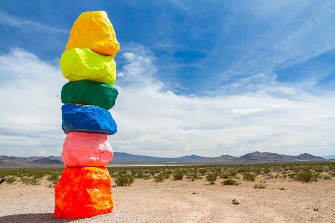 California Desert, Seven Magic Mountains and Las Vegas Sign - Seven Magic Mountains Experience