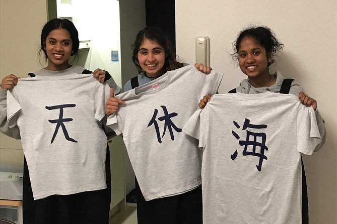 Calligraphy and Make Your Own Kanji T-Shirt in Kyoto - Designing Your Kanji T-Shirt