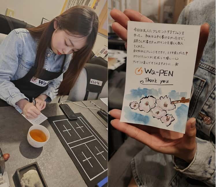 Calligraphy & print your calligraphy on a T-shirt. - Key Points