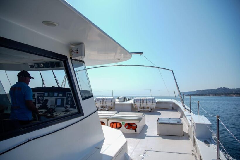 Calpe: Motor catamaran with optional lunch and swimming stop - The Sum Up