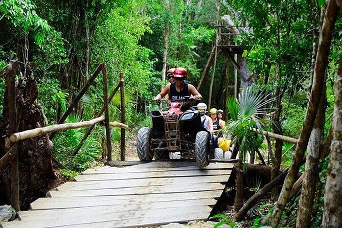 Cancun Horseback Riding, ATV, Ziplines, Cenote, Lunch and Drinks - Zipline Circuit and Hanging Bridge