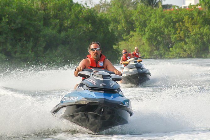 Cancun mangrove jet ski tour: 1 rider per jet ski - Exploring Cancun’s Mangrove Channels from a Jet Ski
