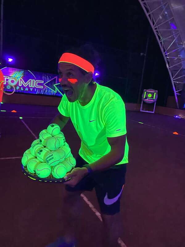 Cancun: Tennis Black-light Experience at RN Tennis Centre - Key Points