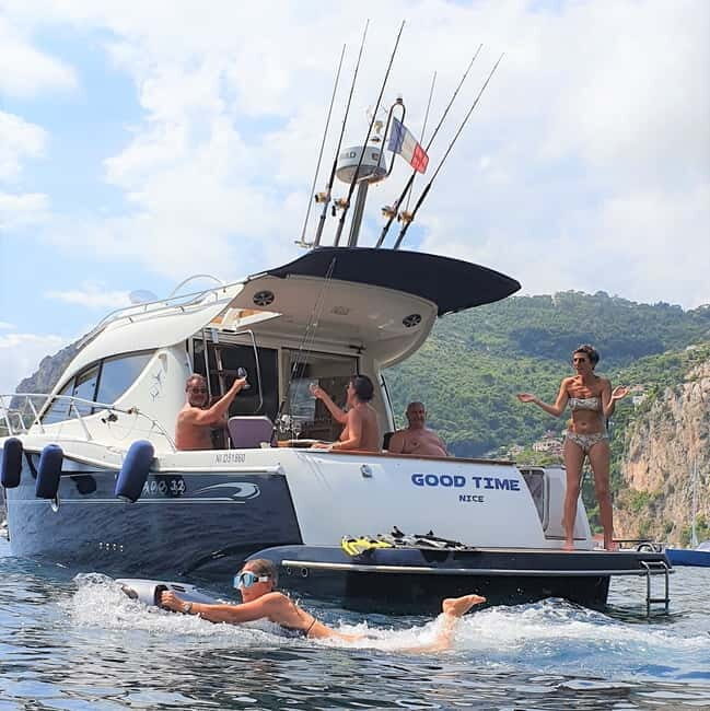 Cap Ferrat, Nice, Villefranche: Premium Cruise, Swimming - Key Points