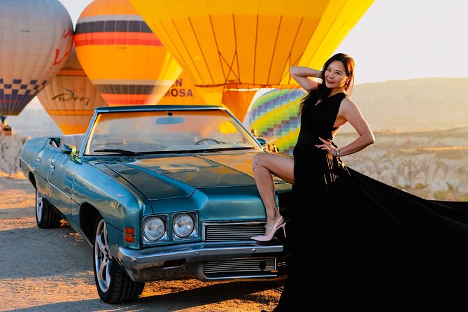 Cappadocia Private Photo Shoot with Flying Dress + Vintage Car - Key Points