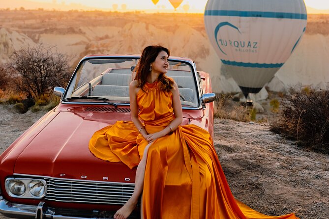 Cappadocia Private Photo Shoot with Flying Dress + Vintage Car - The Bottom Line