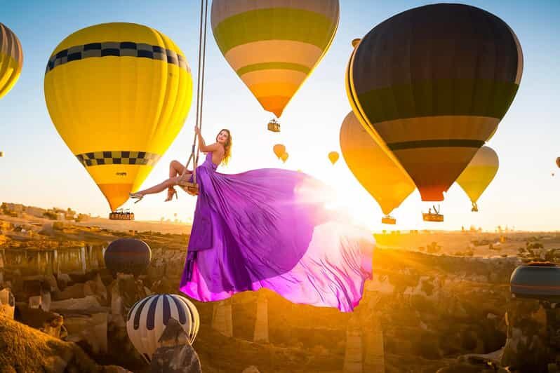Cappadocia: Taking photo with Swing at hot air balloon view - The Itinerary in Detail