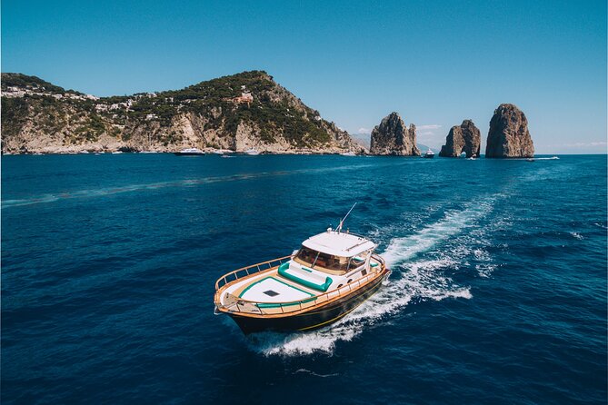 Capri Private Boat Tour From Sorrento, Positano or Naples - Gozzo F.Lli Aprea 36 - Admiring the Faraglioni Sea Stacks