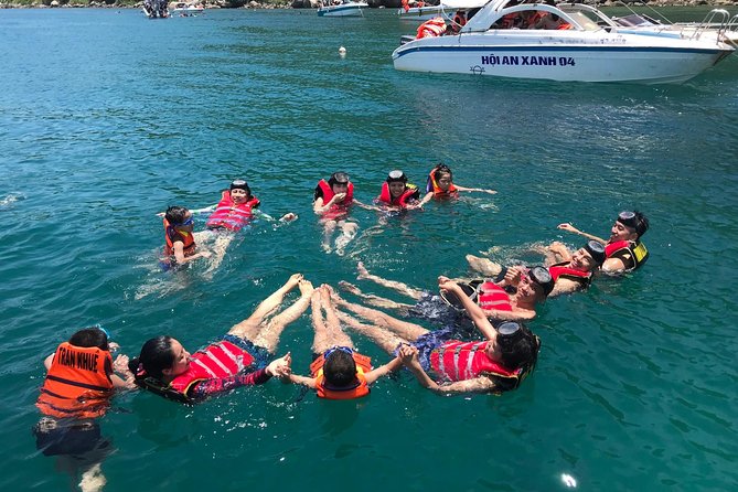 Cham Island Snorkeling Daily Group Tour, Sunbathing, nice beaches - The Cultural Stop at Non Nuoc Marble Mountain Village