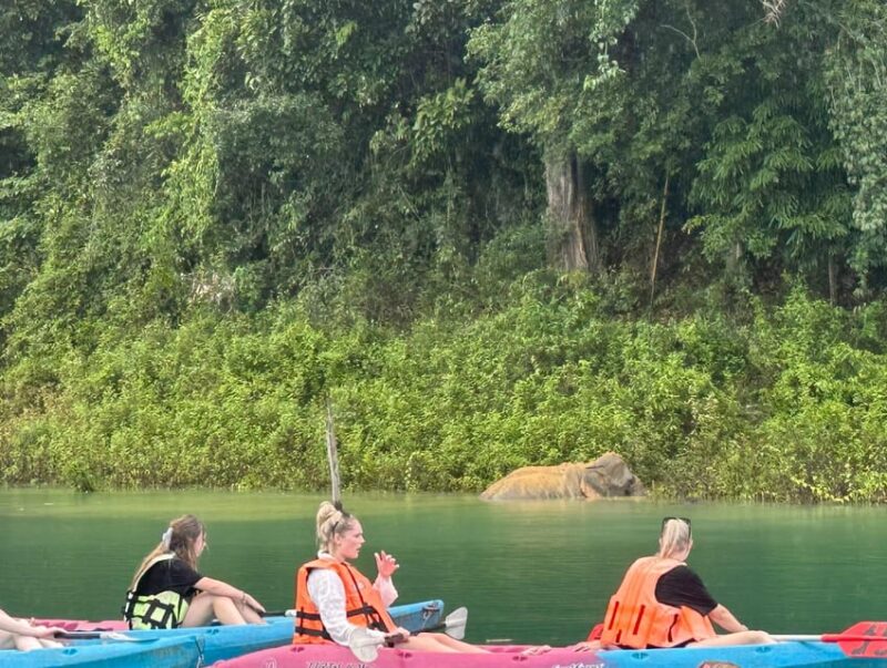 Cheow Larn Lake - Hiking - Cave Explore - Wildlife Safari - Floating Raft House and Kayaking