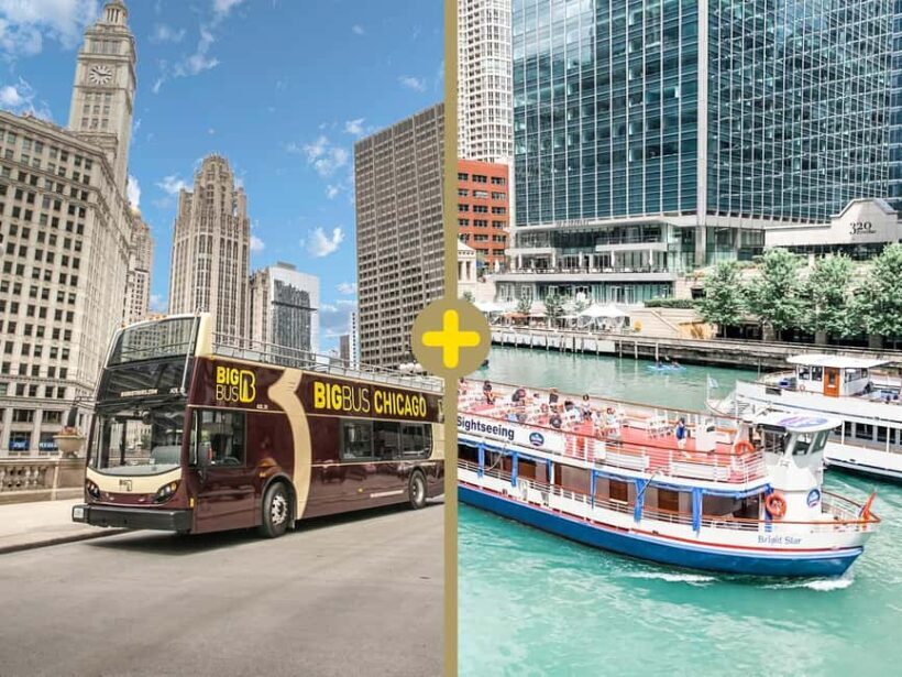 Chicago: Architecture River Tour and Hop-on Hop-off Bus Tour - Key Points