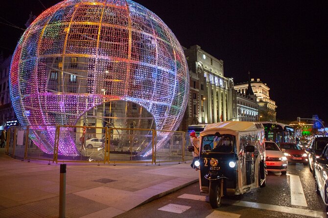 Christmas Lights Tour in Madrid in Private Eco Tuk Tuk - Eco-Friendly Transportation