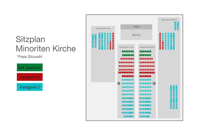 Classical Concerts in the Minorite Church - Vienna - Accessibility and Additional Services