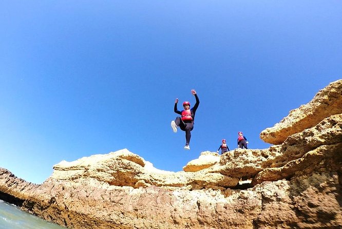CLIFF JUMPING Tour - Coasteering in Albufeira - Scaling the Cliffs and Leaping Into the Atlantic
