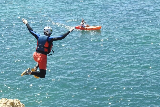 CLIFF JUMPING Tour - Coasteering in Albufeira - Caving Adventures and Secluded Beach Respite
