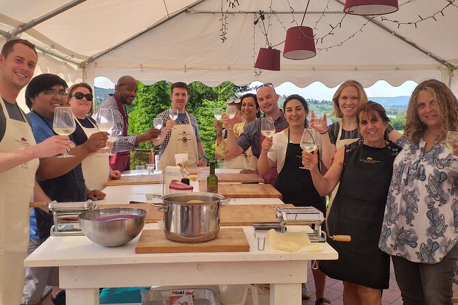 Cooking Class on a Family Farm in Chianti With Lunch - Enjoying Lunch With Local Wine