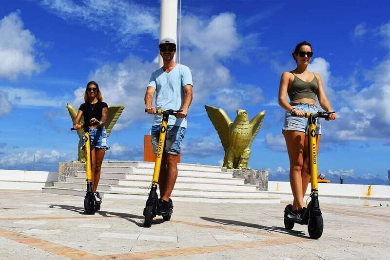 Cozumel: Clear Boat and Electric Scooter Ride - Starting with Scooters: Landmarks and Scenic Views