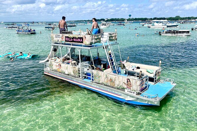 Crab Island Charter Four Hours! Double Decker Pontoon 2 Slides - A Closer Look at the Experience