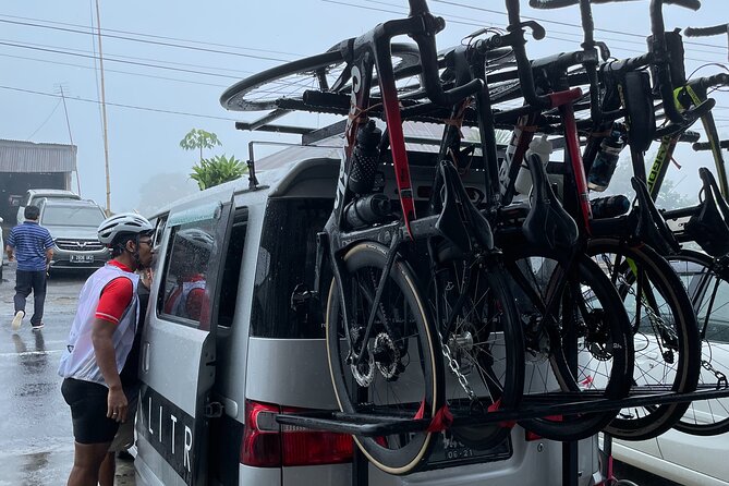 Cycling tour support and evacuation car - The Route and Experience