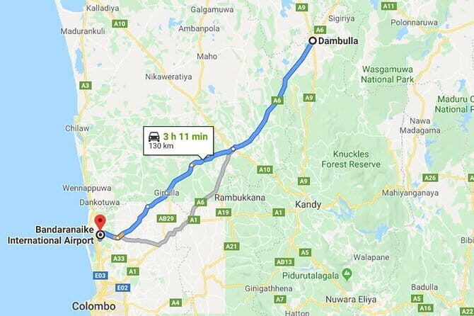 Dambulla City to Colombo (CMB) Airport Private Transfer - An In-Depth Look at the Dambulla to Colombo Airport Transfer