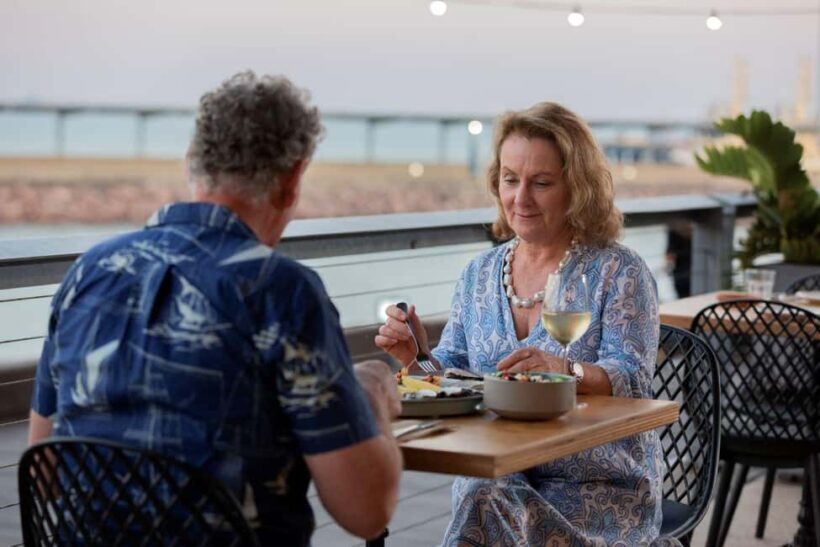 Darwin: Waterfront Seafood Dinner with Wine for Two - Key Points