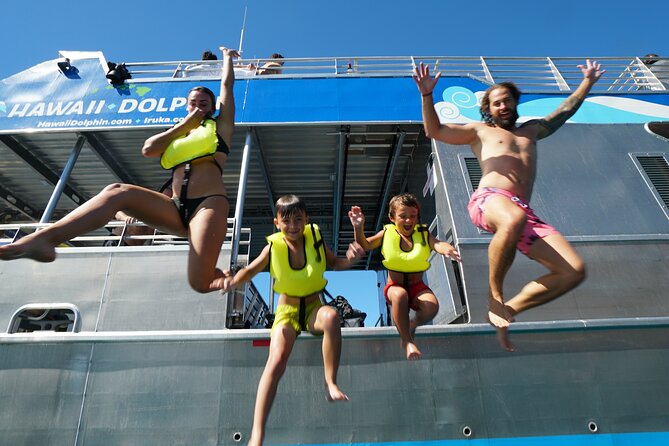 Deluxe Catamaran Swim With Dolphins in Oahu With Waterslide - Paddleboarding and Waterslide Fun