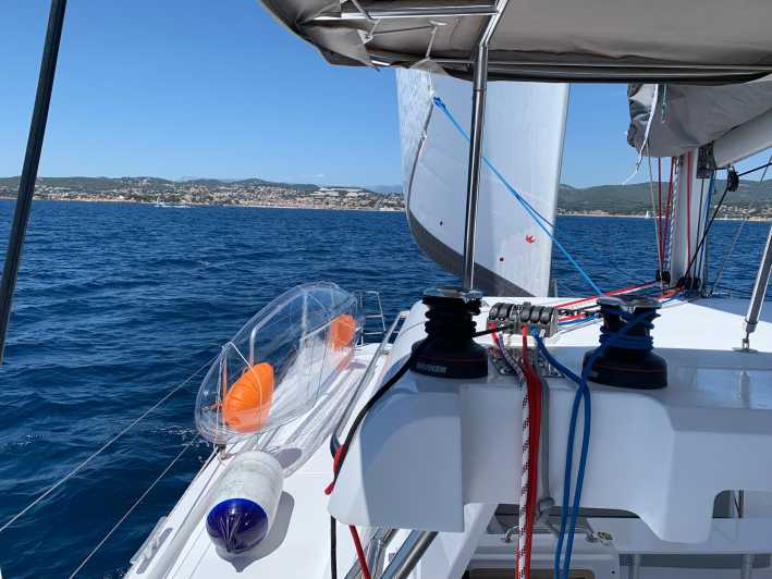 Departure from BRUSC sunset on sailing catamaran - Introduction: A Sunset Sail in Provence
