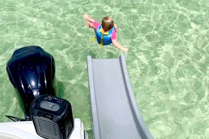 Destin- Private Chartered Slide Pontoon Boat-Up to 6 Guests - Activities and Amenities Included