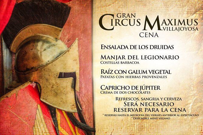 dinner + show Great Circus Maximus - The Itinerary in Detail