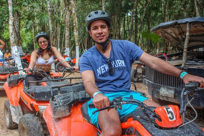 Drive an Atv shared, swim in a Cenote and ziplines in the Cancun - Key Points