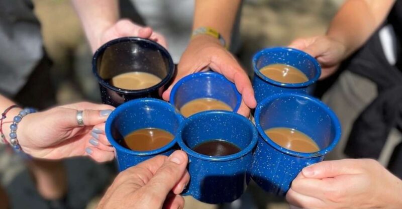 DuPont Forest: Private Coffee Hike® to Three Waterfalls - Coffee at the Waterfall