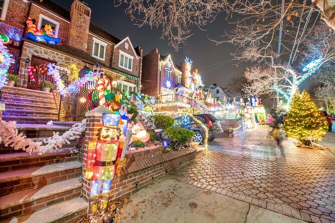 Dyker Heights Holiday Lights Tour Christmas Magic in NYC - Ending at Bryant Park