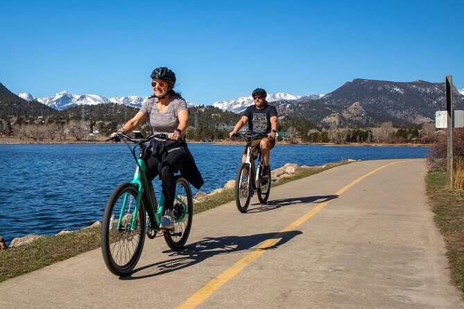 E-bike ride around the beautiful Estes Lake bike path - An inviting way to explore Lake Estes