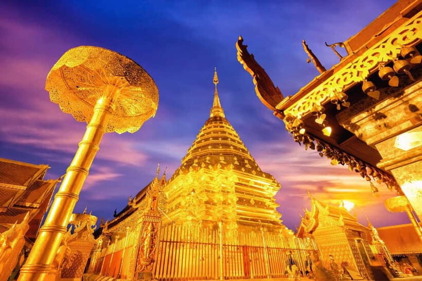 Early morning Doi Suthep with monk chanting and alms - Exploring Wat Palad: The Jungle Temple