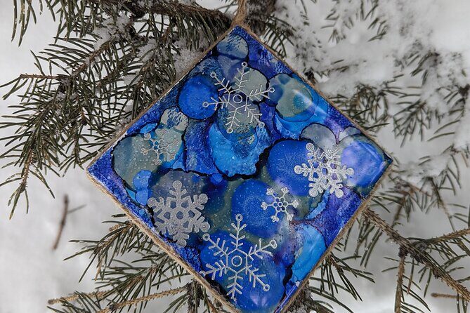 Embossed Alcohol Ink Tile in Estes Park - The Sum Up