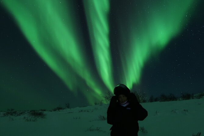 Enjoy the Aurora Show on Top of the Mountain Inc Tipi Dinner - Snowmobile Adventure Under the Stars