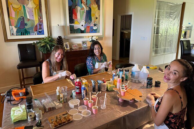 Epoxy Resin Cheese Board Art Class - What to Expect from the Maui Resin Cheese Board Class