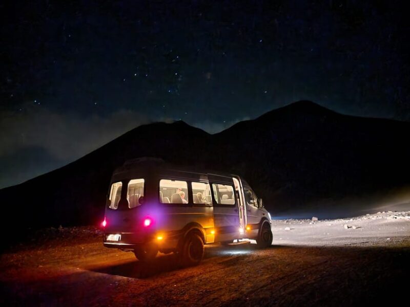 Etna North Sunset: Summit area & Craters of 2002 - Discovering the North Side of Etna