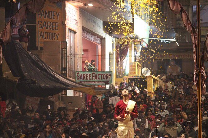 Evening Arti Ceremony - The light performance on the Bank of Ganges in Varanasi - An Introduction to the Tour