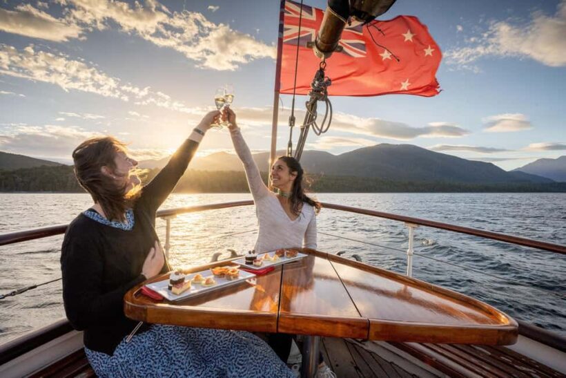 Evening Champagne Cruise on Historic 1935 Motor Yacht. - A Classic Evening on Lake Te Anau’s Historic 1935 Motor Yacht