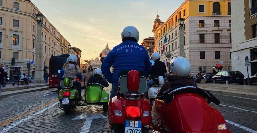 Evening Vespa Sidecar Tour with Gourmet Pizza Tasting - An Authentic & Exciting Way to See Rome