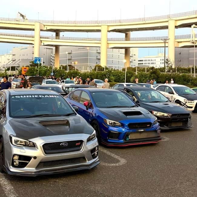 EVO, WRX, Skyline  JDM Night Run to Daikoku Car Meet - The Ride: Thrills and Scenic Highlights