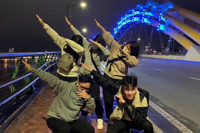 Explore Da Nang city by night and streetfood tour by motorbike - The Weekend Highlight: Dragon Bridge Fire & Water Show
