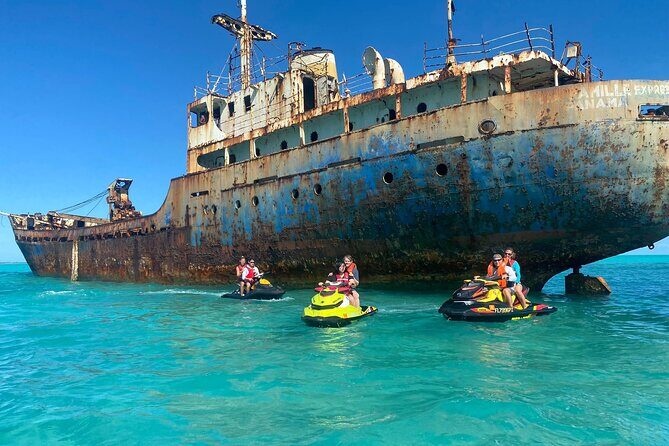 FAMOUS SHIPWRECK, Tiki Bar & Iguana Island Private Jet Ski Tour - Key Points