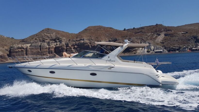 Fira: Private Sunset Cruise with BBQ, Drinks and Hot Springs - Summary of the Experience