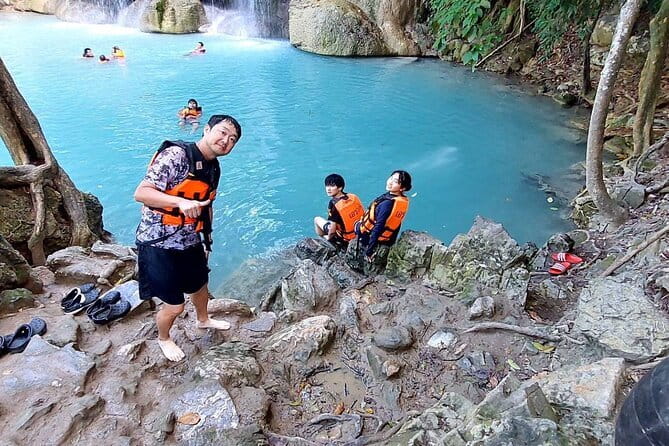 Floating and Railway Markets and Erawan Waterfall (Group Tour) - Key Points