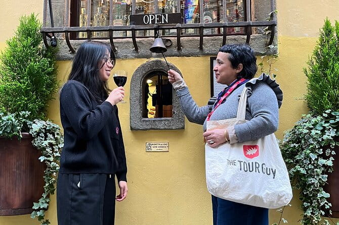 Florence Evening Food Tour with Florentine Steak & Tuscan Wine - First Stop: Buchetta del Vino, Florence’s Historic Wine Window