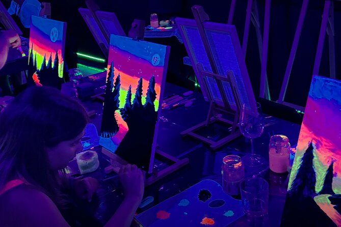 Fluorescent Painting Class with Wine in Barcelona - Frequently Asked Questions