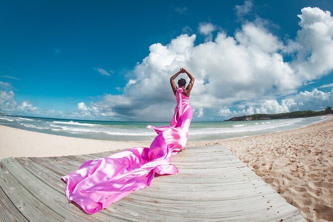 Flying Dress Photoshoot (2 Dresses)  Punta Cana  Photographer - The Unique Charm of Macao Beach at Dawn