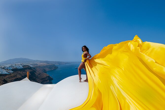 Flying Dress Photoshoot in Santorini - Key Points